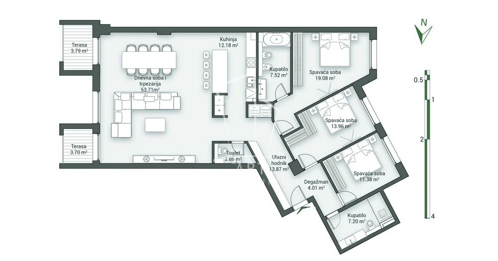 Luksuzna novogradnja, King's Circle Residence ID#13293
1.095.000 €