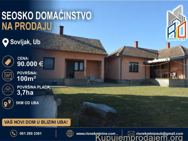 NA PRODAJU!   Seosko domaćinstvo u Sovljaku kod Uba