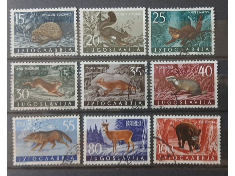 Jugoslavija Fauna cela serija (o)
