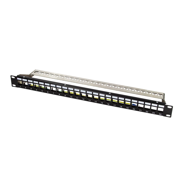 Logilink 19\\ Patch Panel 1U, 24, prazan, sa nosačem kabla i uzemljenjem