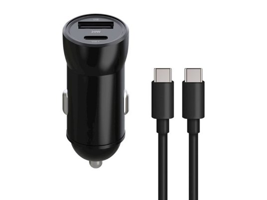 Maxlife auto punjač brzi PD QC 1x USB-C + kabl Tip C 20Wi