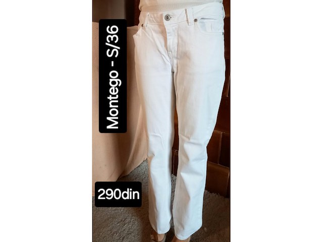 Montego ženske pantalone bele S/36