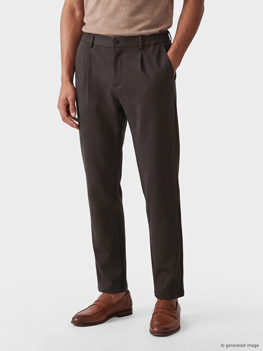 LCW Vision Regular Fit Muške Plisirane Pantalone