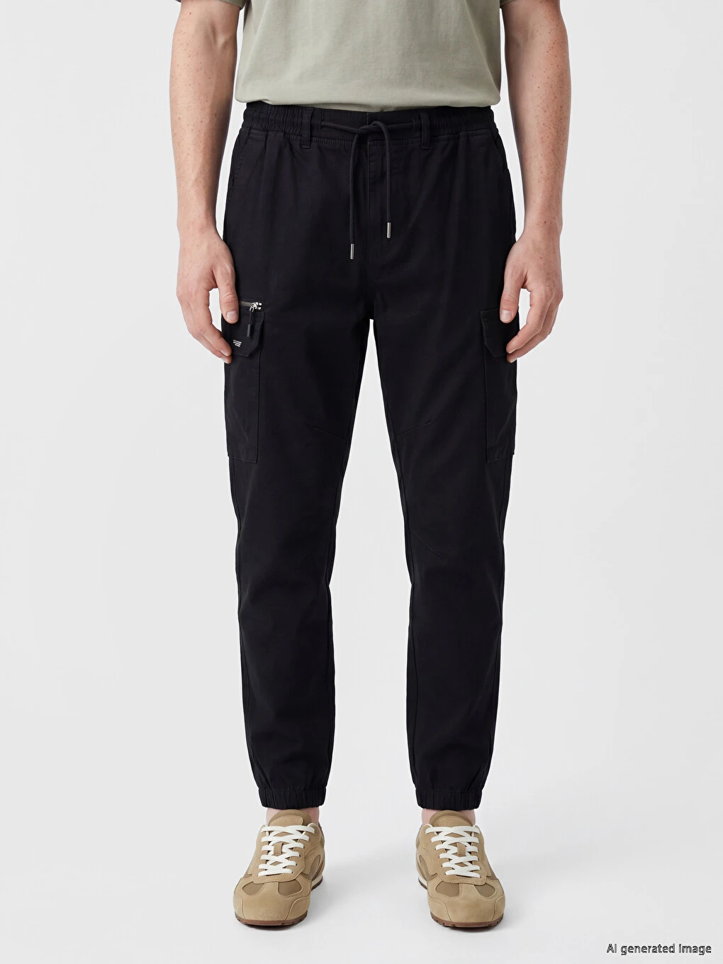 XSIDE Regular Fit Gabardinske Muške Cargo Pantalone