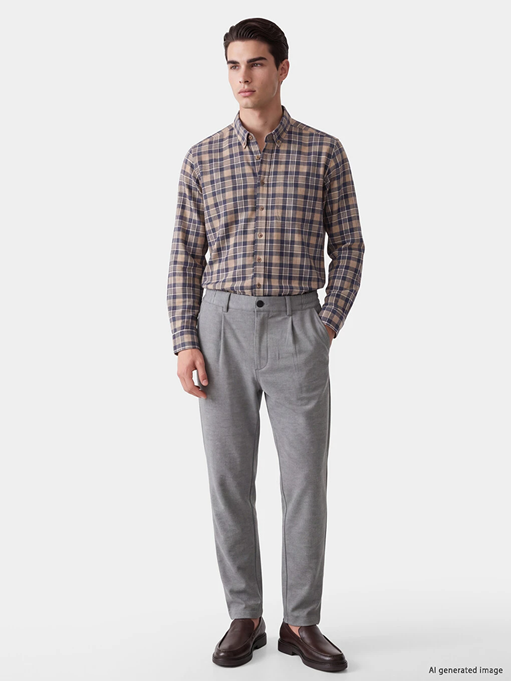 LCWAIKIKI Classic Regular Fit Karirana Keper Muška Košulja