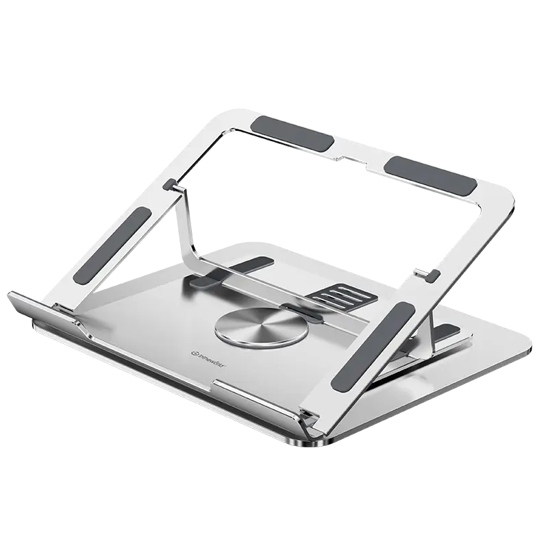 Jichuan Postolje za laptop sa podlogom za hlađenje, rotacija 360°, Srebrne boje