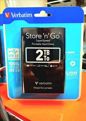 Eksterni Hard Disk 2TB Verbatim Store n Go Novo