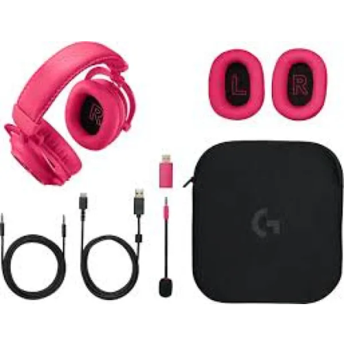 Logitech G PRO X 2 LIGHTSPEED bežične gejmerske slušalice, roze