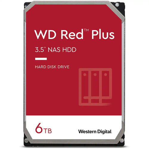 Western Digital Red Plus WD60EFPX hard disk 6TB 3.5" SATA III 256MB