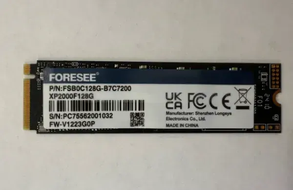 SSD Foresee FSB0C128G-B7C7200, M.2, 128GB, 22 x 80mm