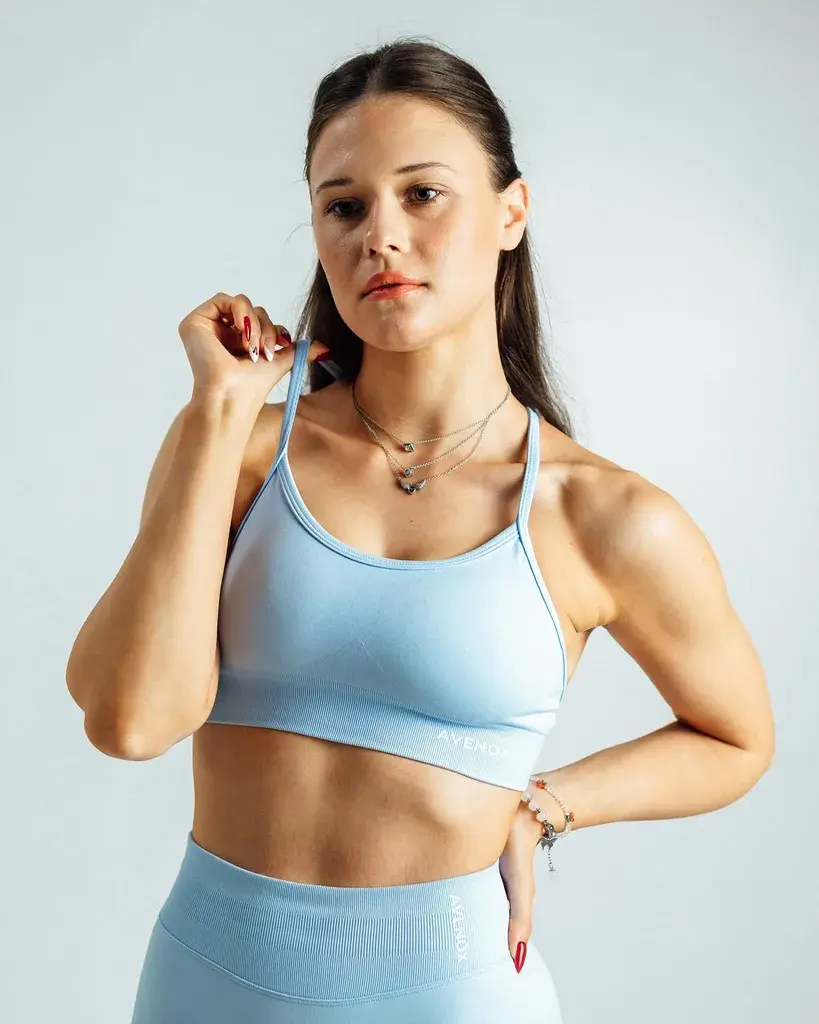 Avenox Ženski sportski top Aura Crossback, Svetloplavi