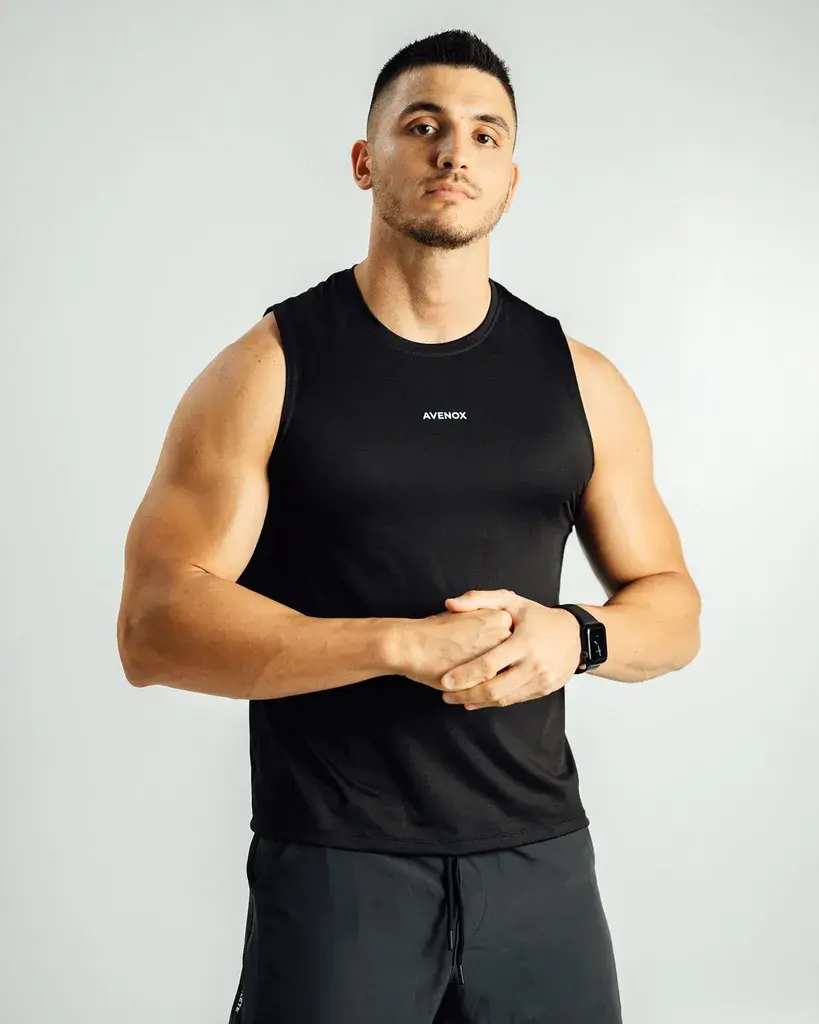 Avenox Muška majica bez rukava Base Performance, Crna