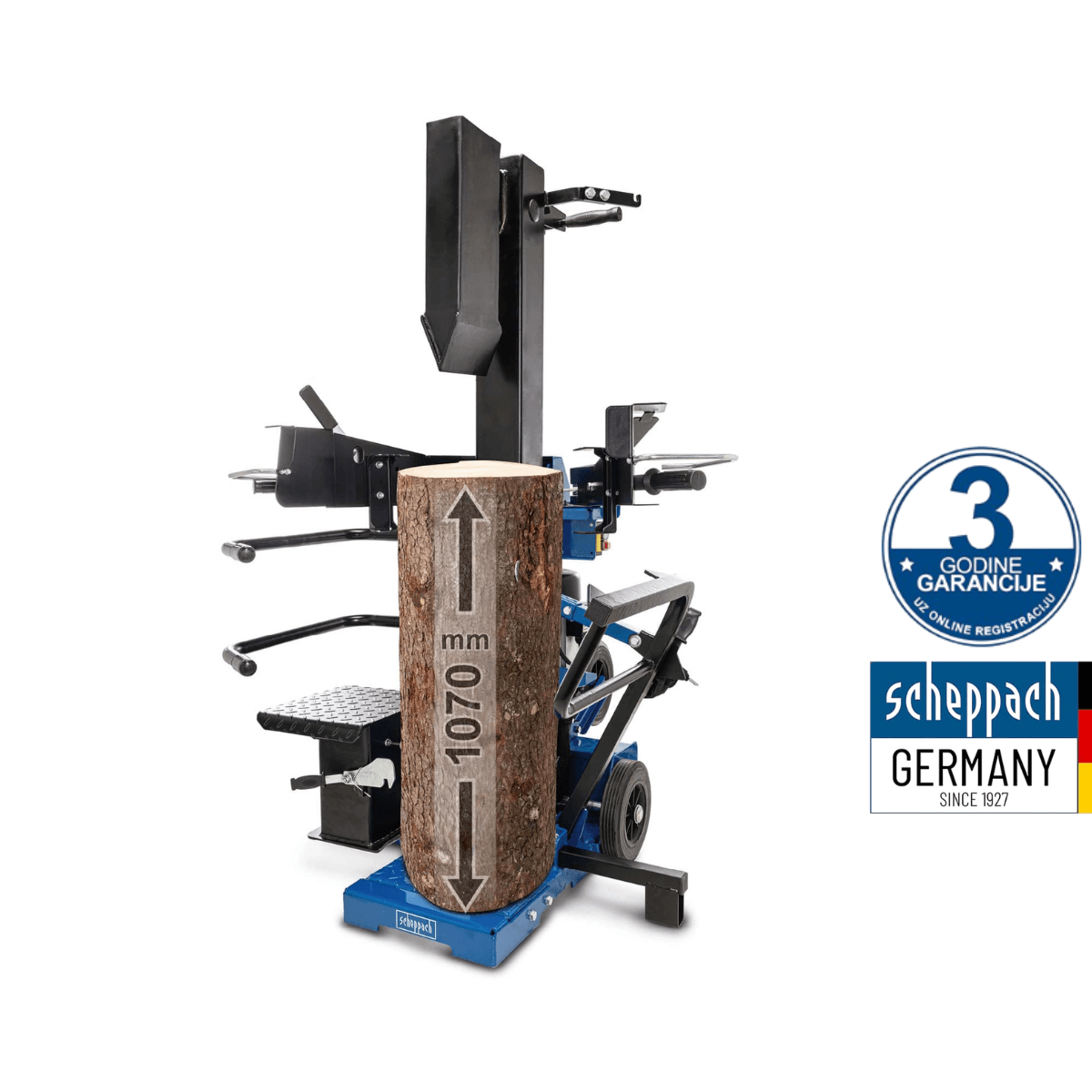 Vertikalni Cepač za Drva Compact 15T Scheppach Germany