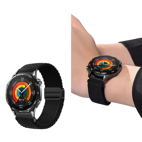 Smorss Zamenska narukvica za pametni sat za Huawei Watch GT6/Watch5/GT5/Pro/GT4/3/2/Watch4 Pro Smart, Crna