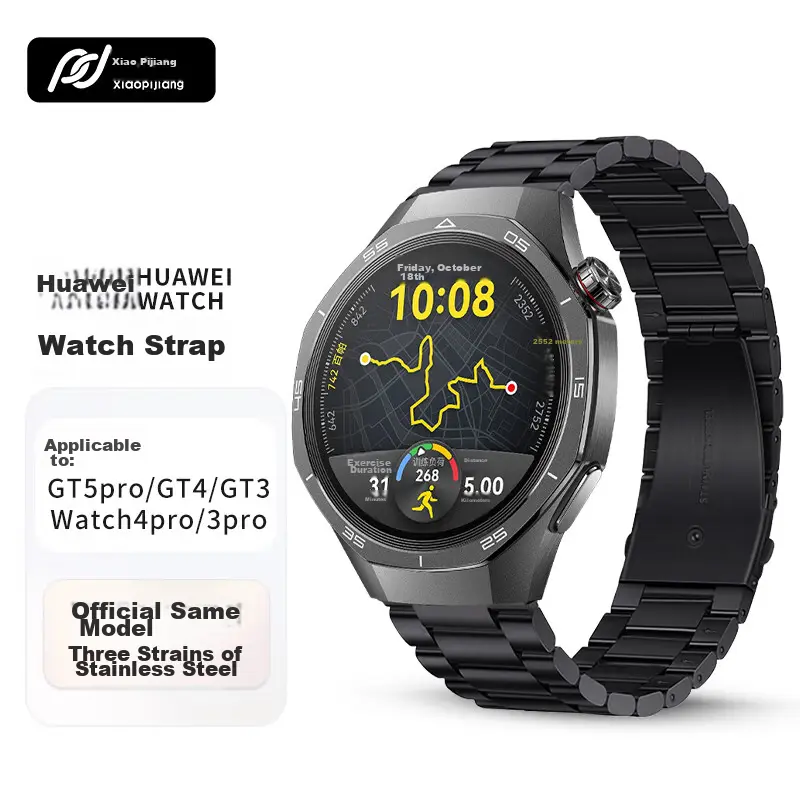 Xiaopijiang Zamenska narukvica za pametni sat za Huawei Watch 5/Watch 4 Pro/3, Siva