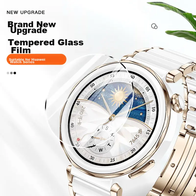 Weiqiantu Zaštita stakla za pametni sat za Huawei Watch GT6/6PRO/GT5, 3 komada, Bela