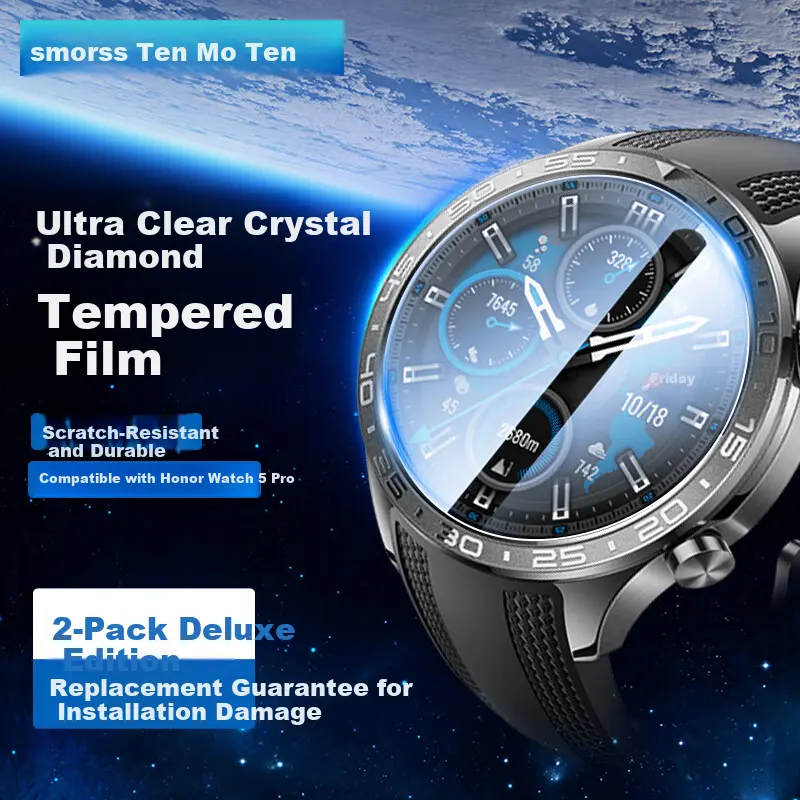 Smorss Zaštita stakla za pametni sat za Honor Watch 5 Pro, Providna , 2 komada