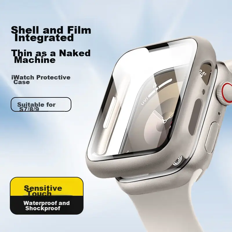 Mashi Zaštita stakla za pametni sat + Zaštitna maska za pametni sat za Apple Watch, Bela