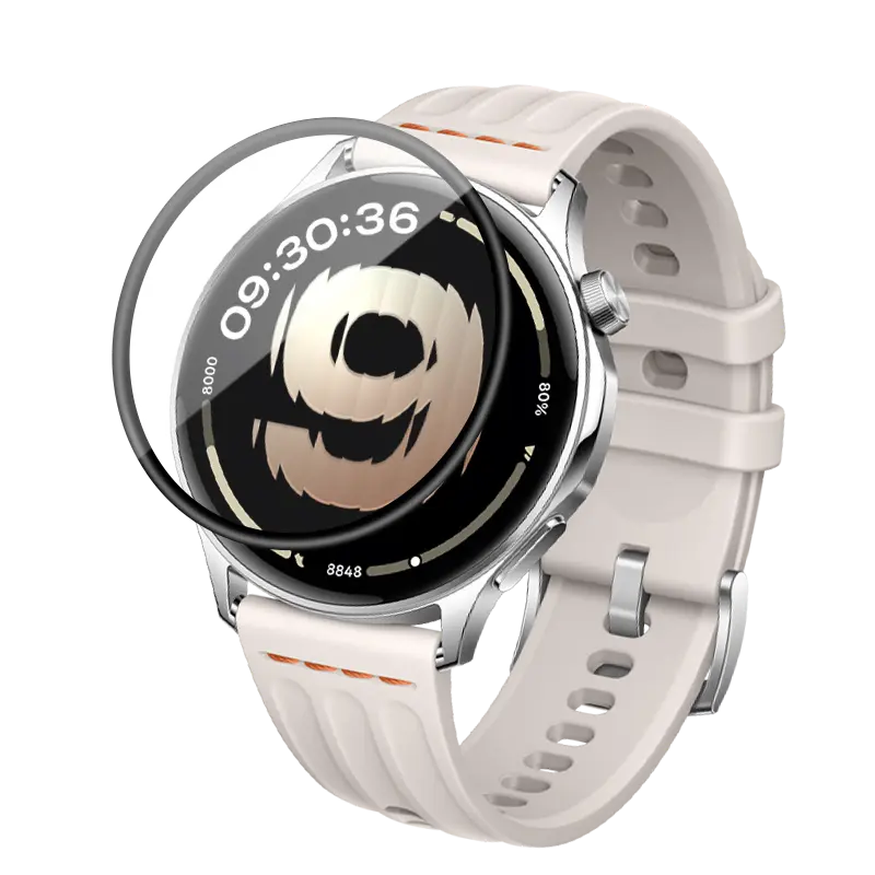 Smorss Zaštita stakla za pametni sat za OPPO Watch S, Crna , 2 komada