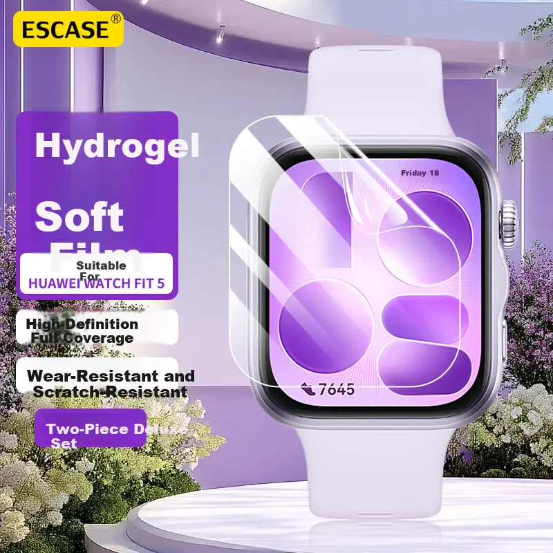 Escase Zaštita stakla za pametni sat za Huawei Watch FIT 5, Providna , 2 komada
