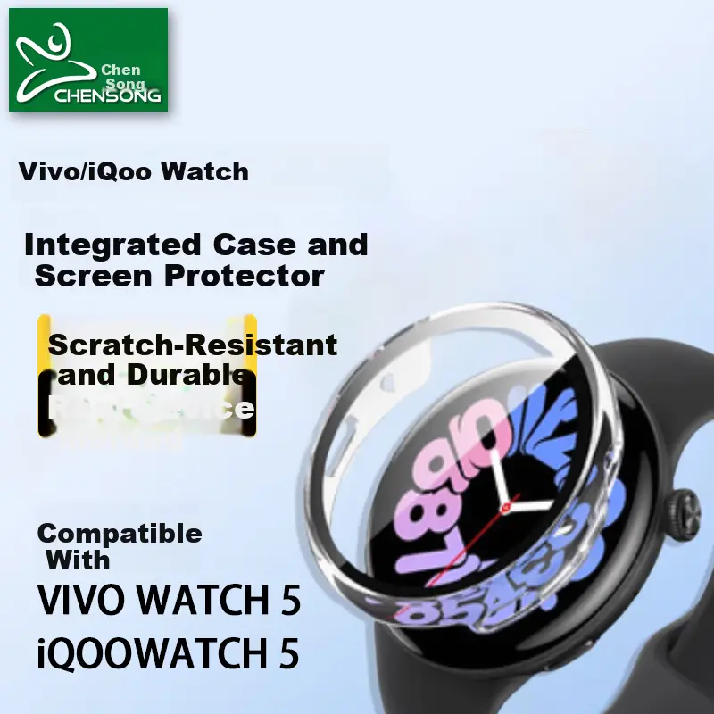 Chensong Zaštita za staklo za pametni sat + Zaštitna maska za pametni sat za VivoWatch 5