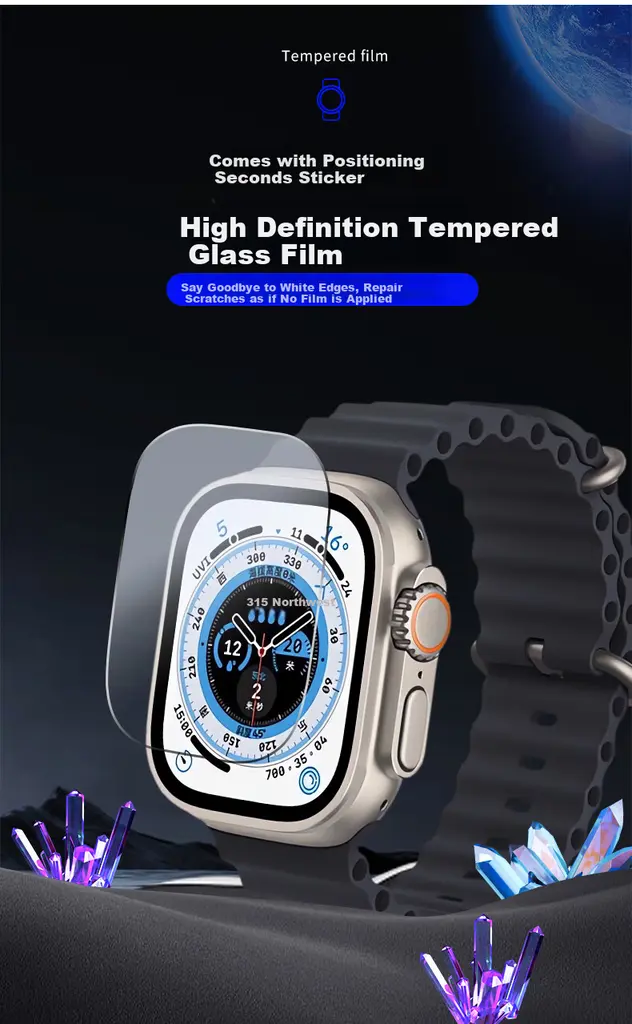 Smorss Zaštita za staklo za pametni sat za Apple Watch Ultra 3/2/1