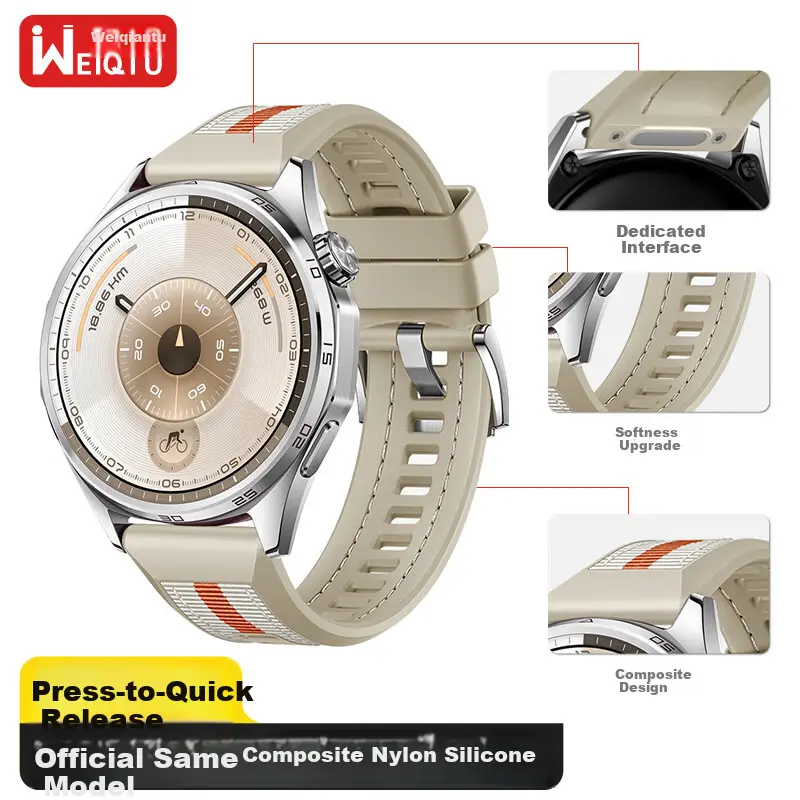 Weiqiantu Zamenska narukvica za pametni sat za Huawei Watch GT6, Bež