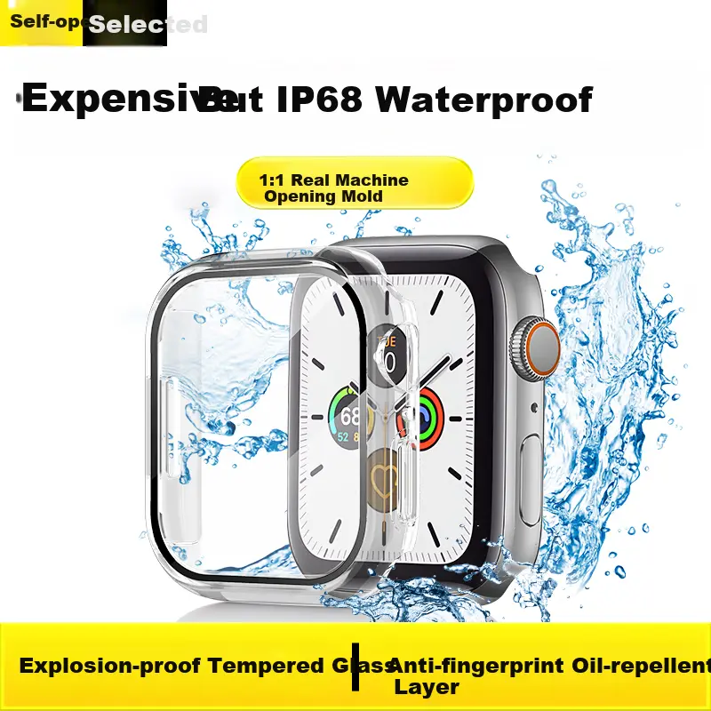 Witgoer Zaštita stakla za pametne satove + Zaštitna kućišta za pametne satove za Apple Watch S9/8/7