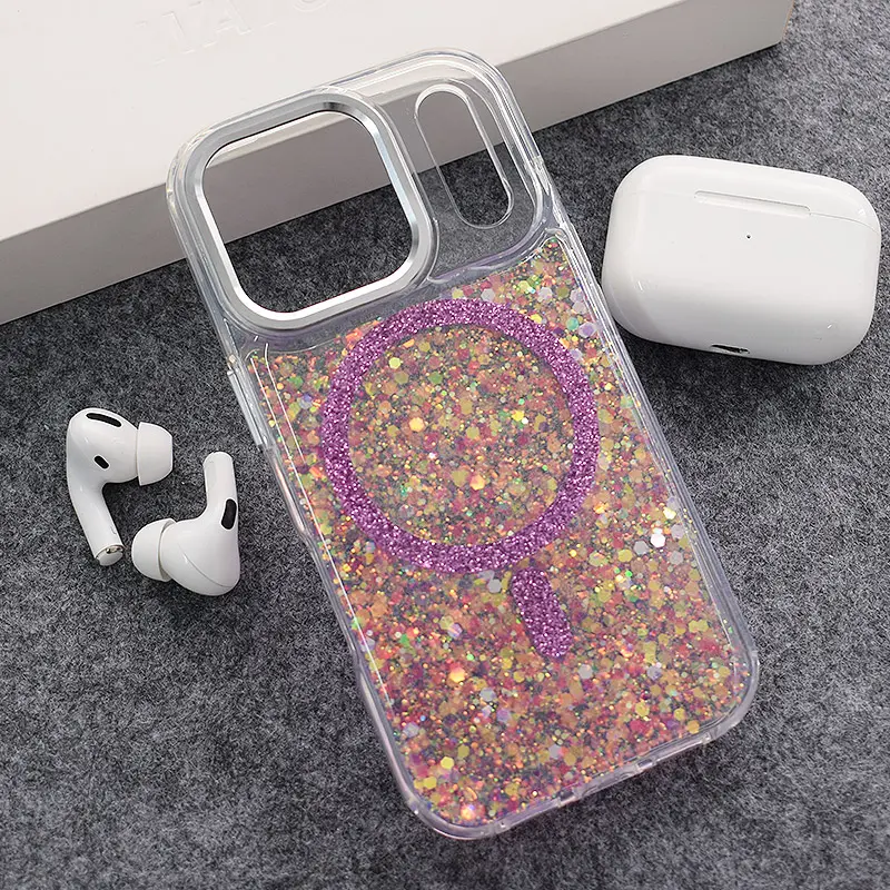 Maska za iPhone 17 Pro Max Mag Case Glue ljubičasta