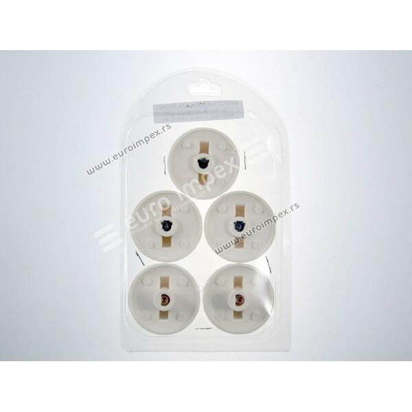SET BAKELITNIH DUGMADI ZA ŠTEDNJAK GORENJE STRUJA+PLIN BELI (5 kom) DS021