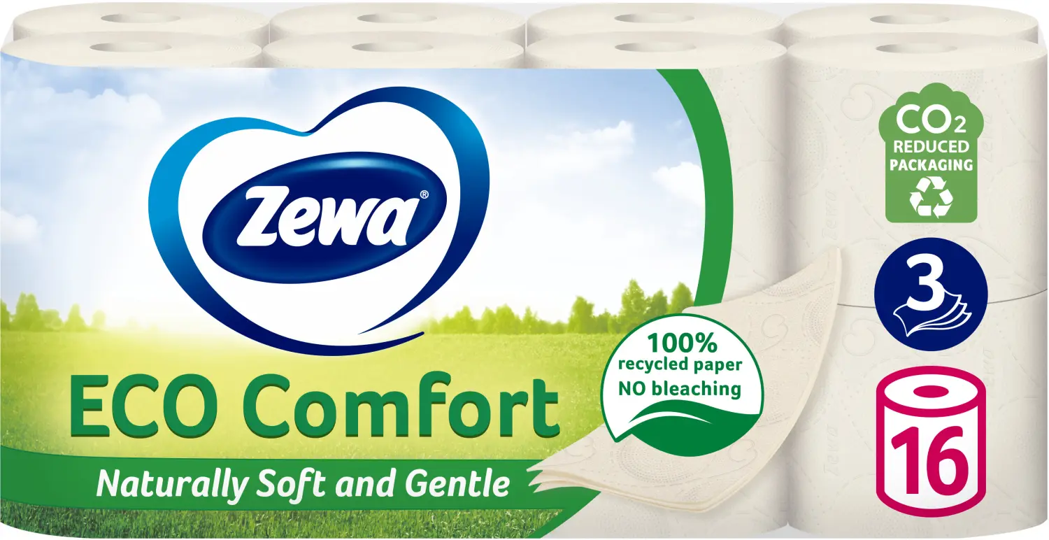 Zewa Toalet papir Eco Comfort, Troslojni, 16 rolni