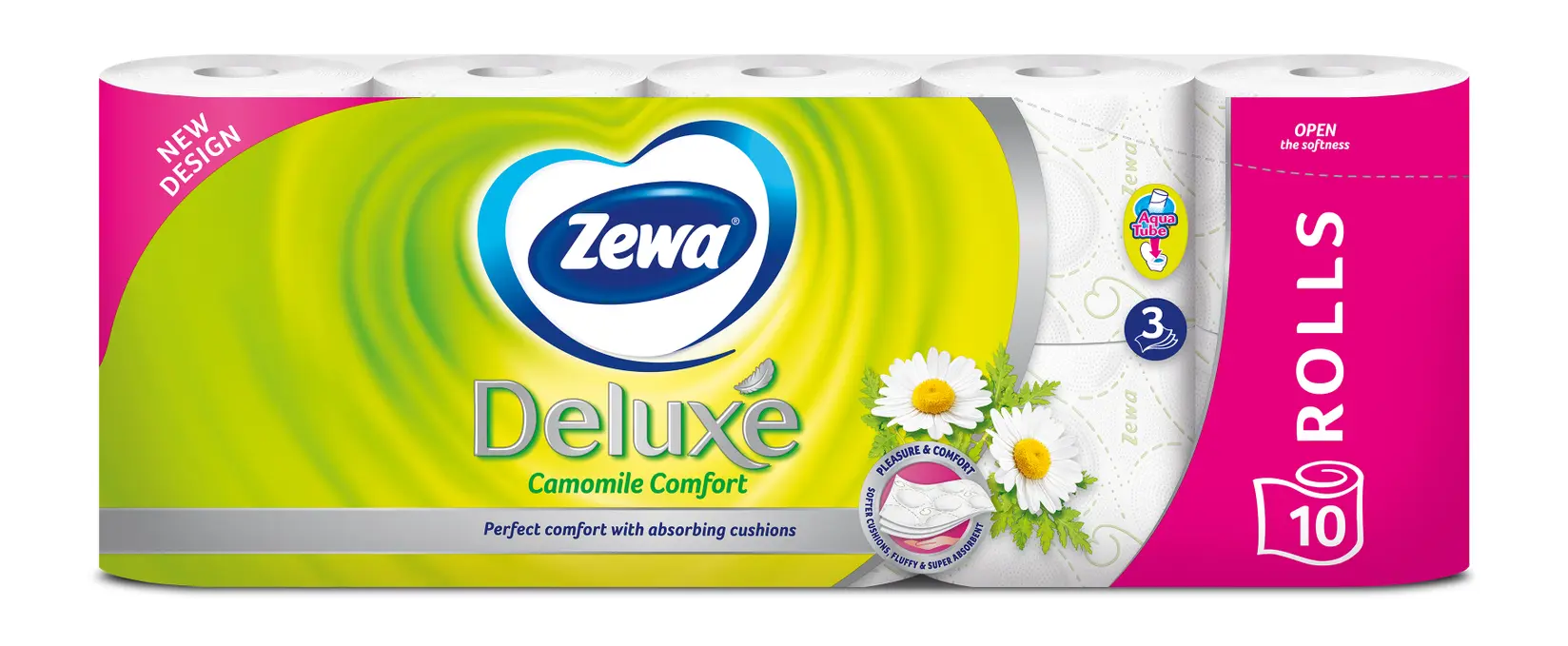 Zewa Toalet papir Deluxe Camomile White, Troslojni, 10 rolni
