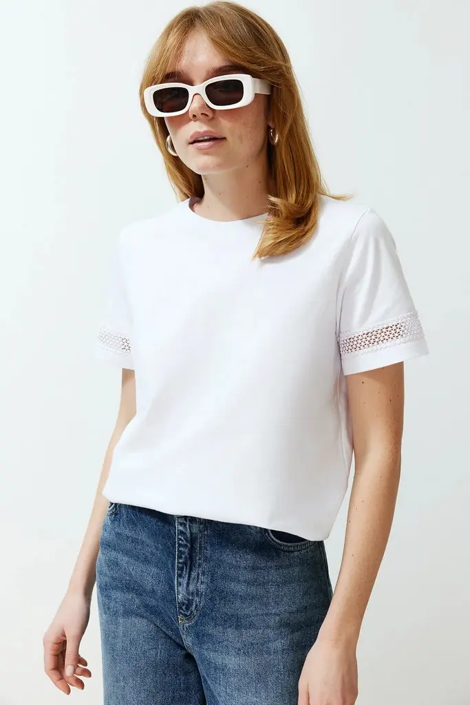 Trendyol Milla Ženska majica TWOSS24TS00048, Bela