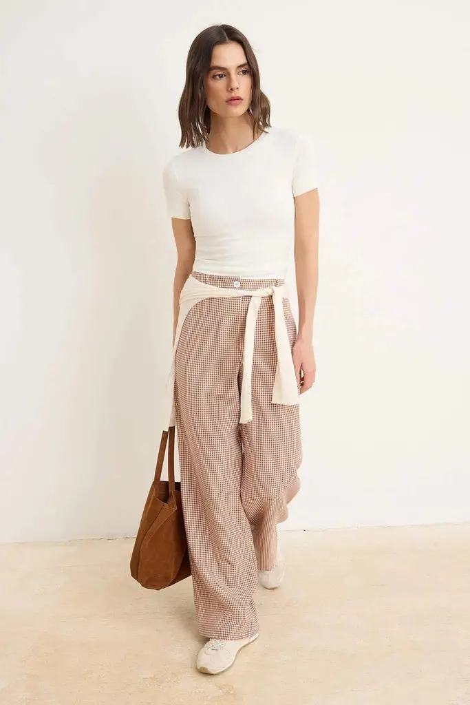 Trendyol Milla ženske pantalone Twoss26Pl00130, Tile-Bordeaux