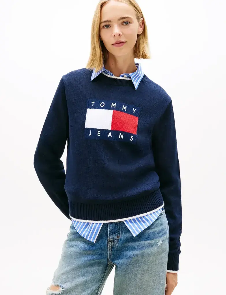 Tommy Jeans Ženski džemper DW0DW22316, Teget