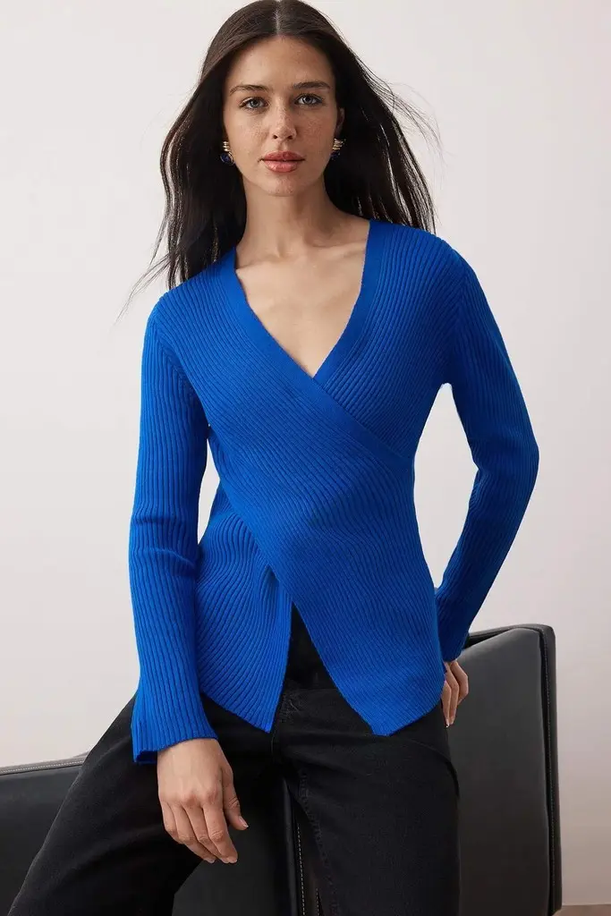 Trendyol Milla ženski duks Twoaw26Kz00178, plava