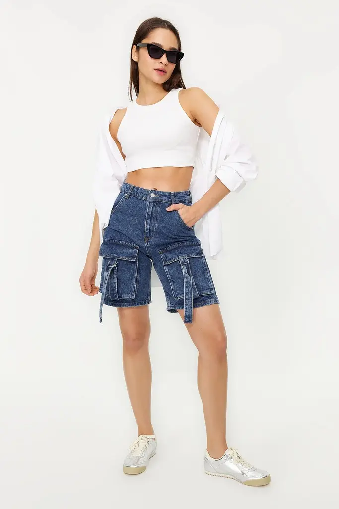 Trendyol Milla Ženski šorc TWOSS24SR00014, Plavi