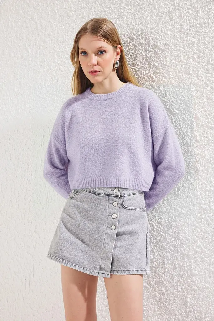 Trendyol Milla ženski šorts Twoss22Sr0448, siva
