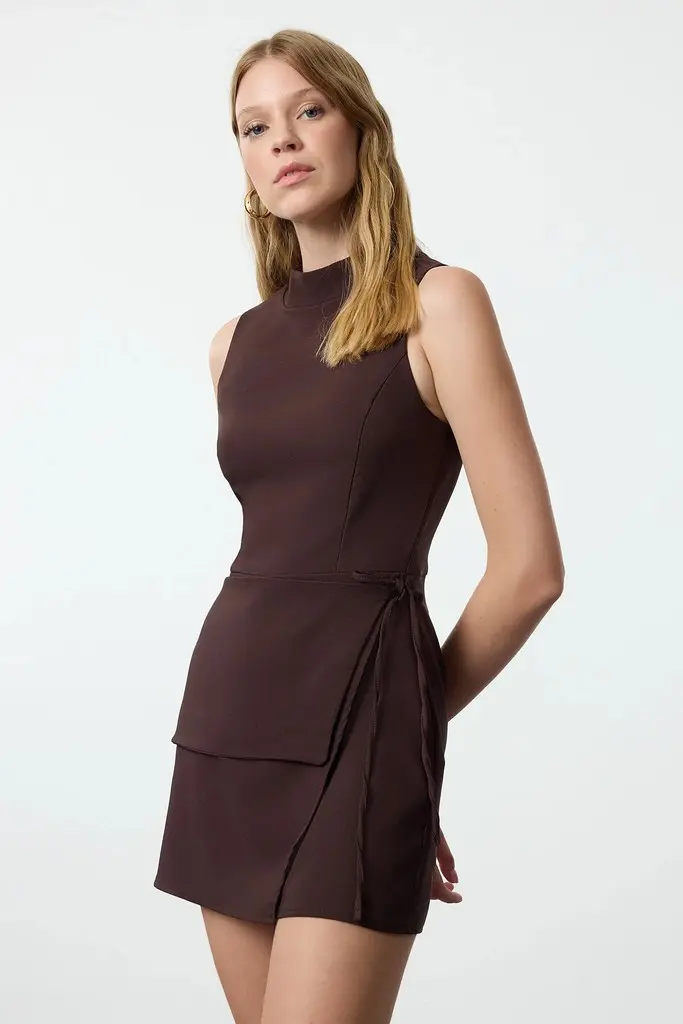 Trendyol Milla ženski set haljina Twoss24Tu00038, smeđa-smeđa