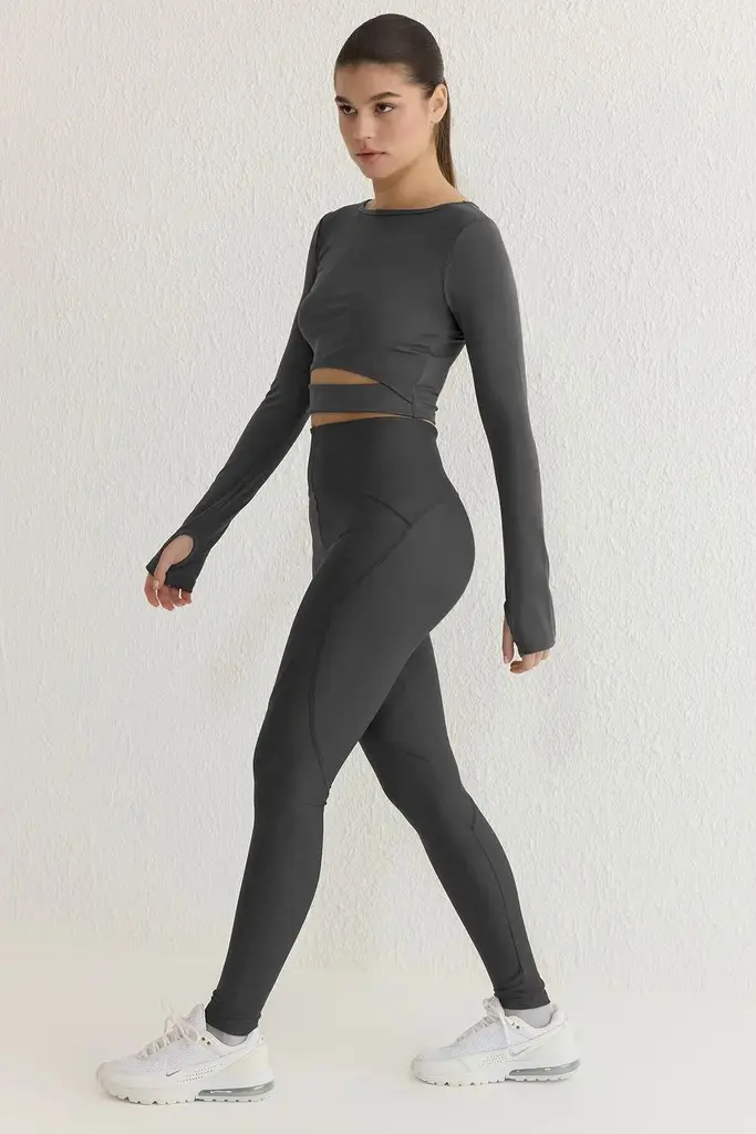 Trendyol Milla ženski legging model TWOSS21TA0023, Antracit-Siva