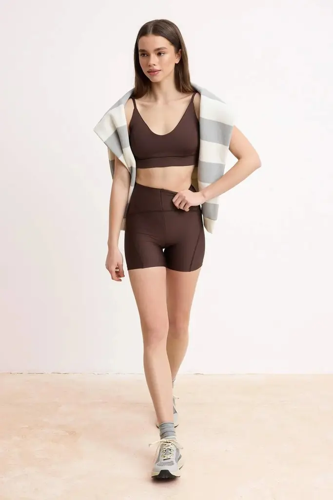 Trendyol Milla ženski šorts Twoss21Sr0545, braon-braon