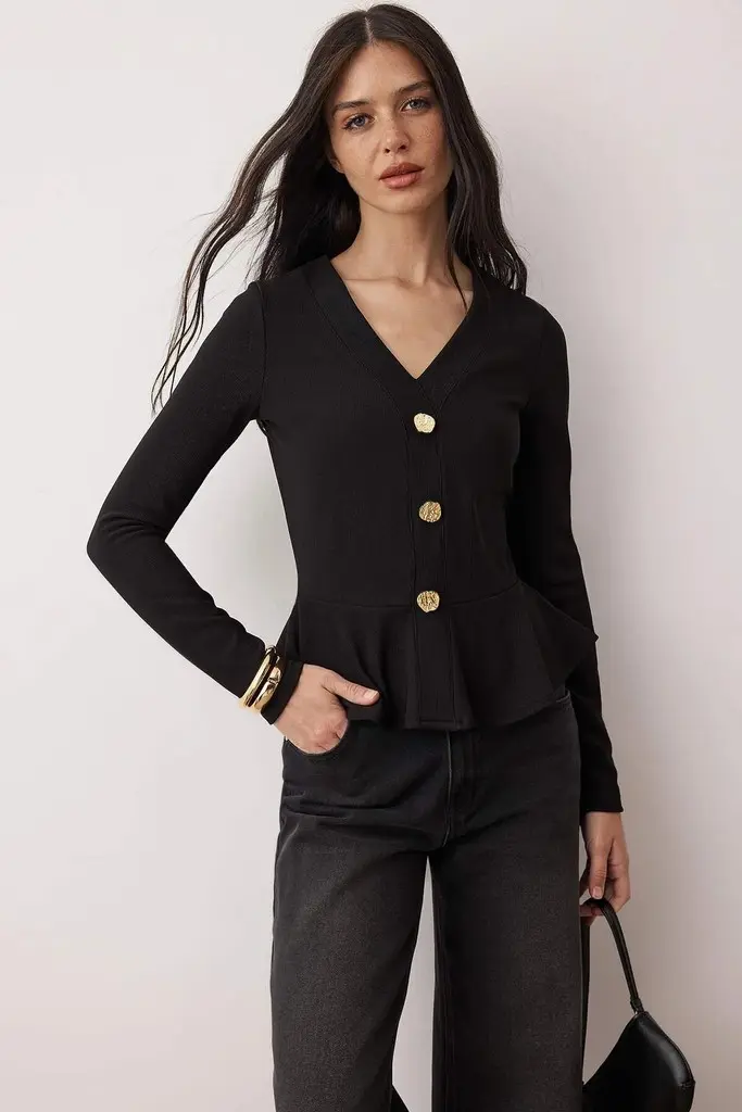 Trendyol Milla ženska bluza Twoaw26Au00118, crna