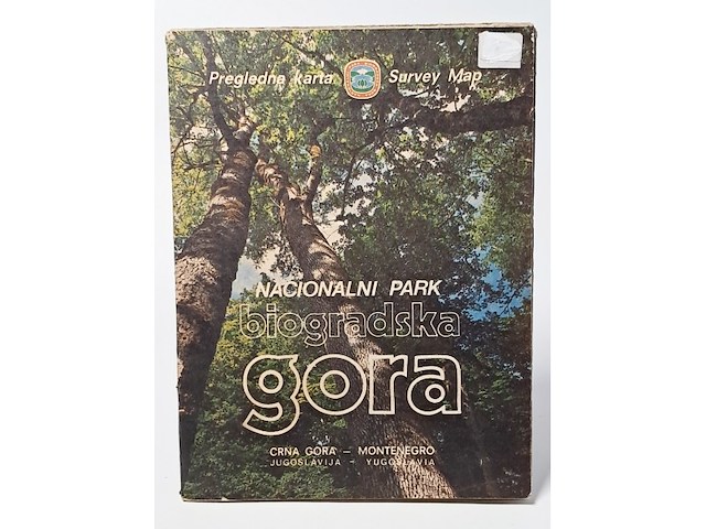 Nacionalni park Biogradska gora pregledna karta