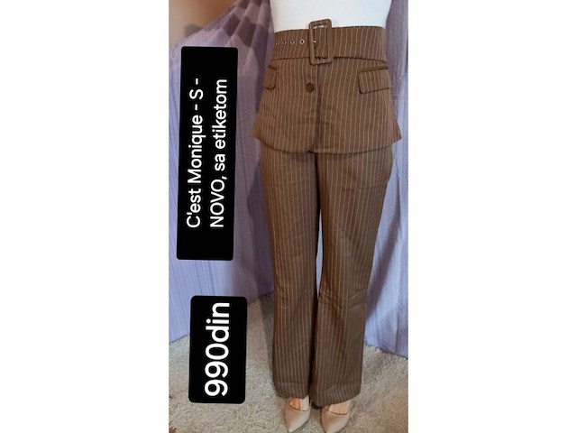 Cest Monique ženske pantalone braon S/36 - NOVO