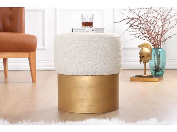 Hanah Home Tabure Pouffe Glasnog pamuk drvo 209FLF1458