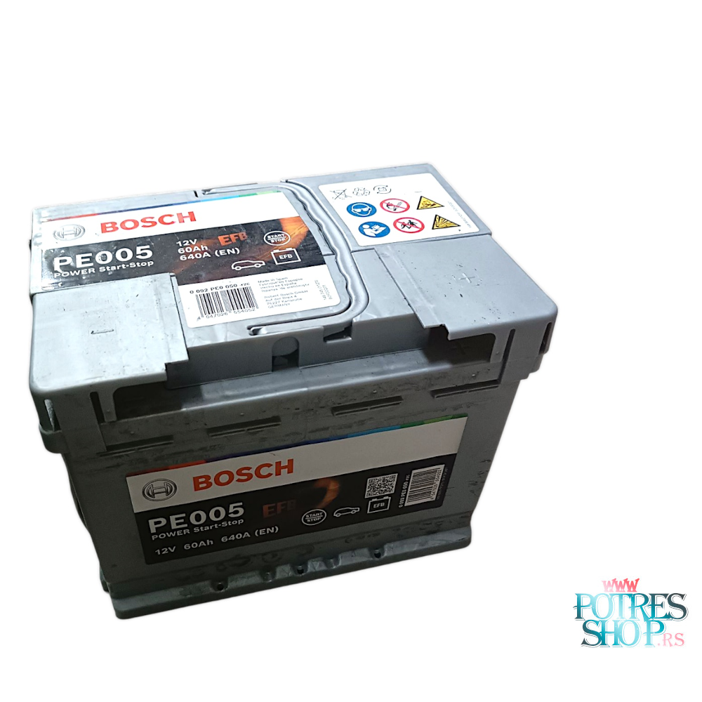 AKUMULATOR BOSCH 12V-60AH D+ 640A EFB PE0050