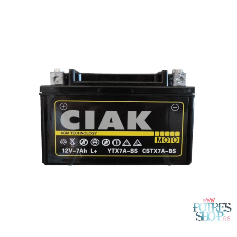 AKUMULATOR CIAK AGM MOTO YTX12-BS 12V-10AH L+ 274
