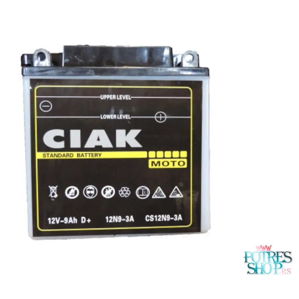 AKUMULATOR CIAK MOTO 12N9-3A 12V-9A D+ 255