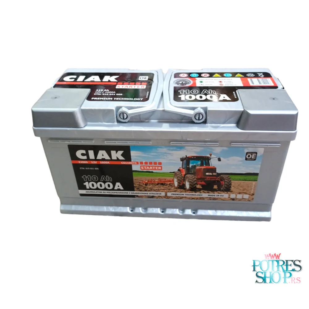 AKUMULATOR CIAK PREMIUM STARTER 12V-110AH D+