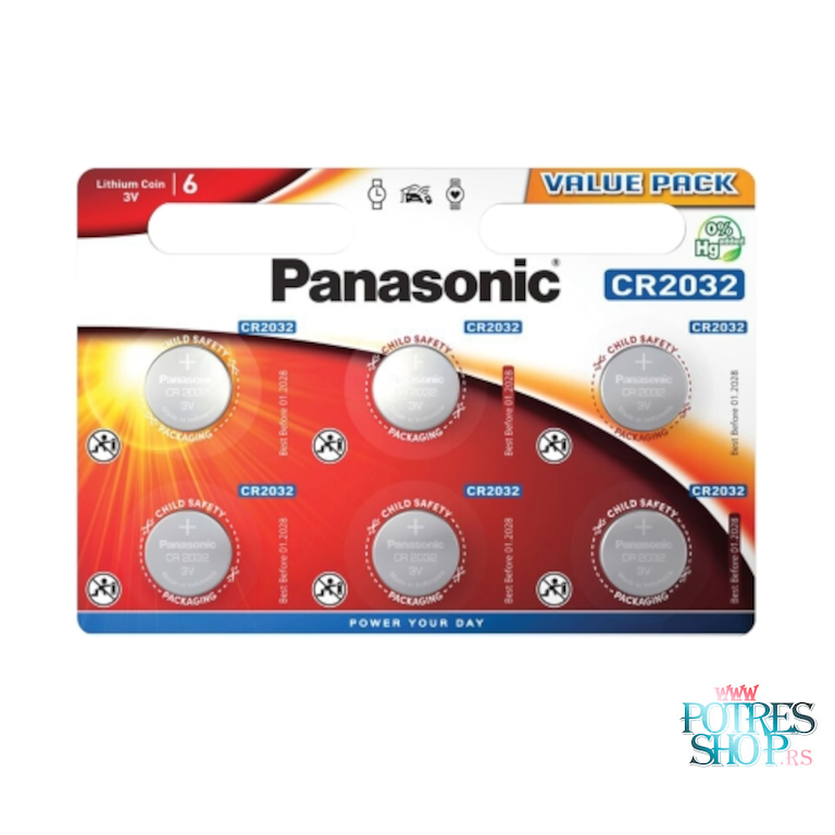 BATERIJA PANASONIC CR2032 3V/2 KOM